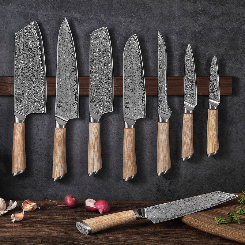 Kasami Japanese Damascus Steel Kitchen Knives Set